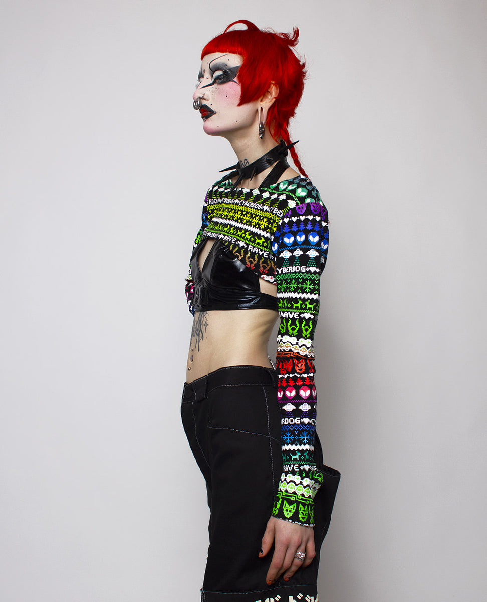 CHRISTMAS CROP L/S TOP | Cyberdog London by Cyberdog - Rave clothing ...