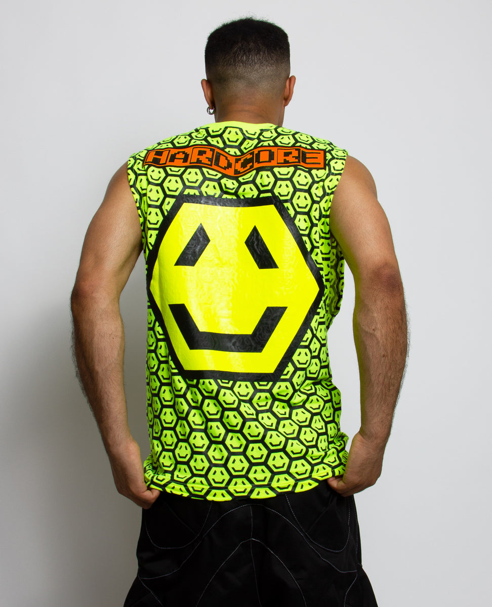 RAVE VEST HEX SMILEY | Cyberdog London by Cyberdog - Rave clothing ...