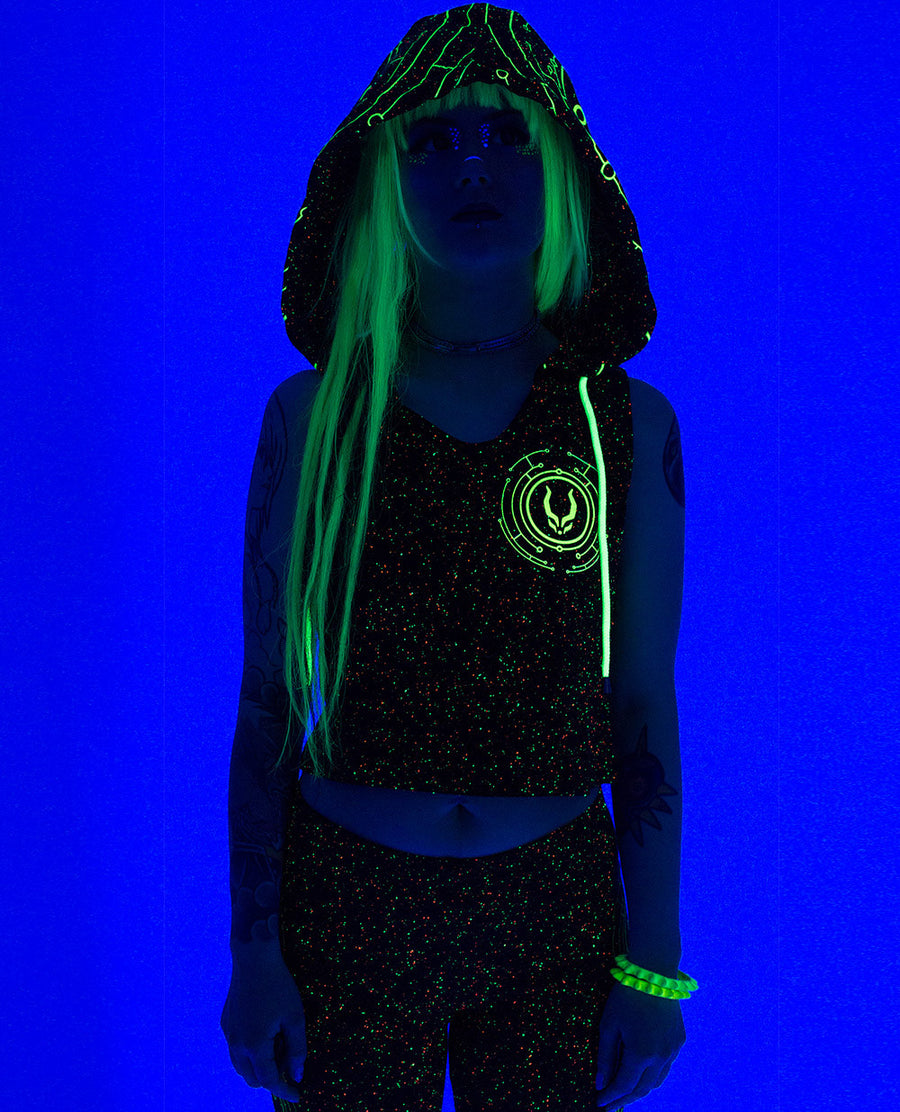 CROP VEST TECFACE by Cyberdog - Rave clothing, festival fashion & clubwear