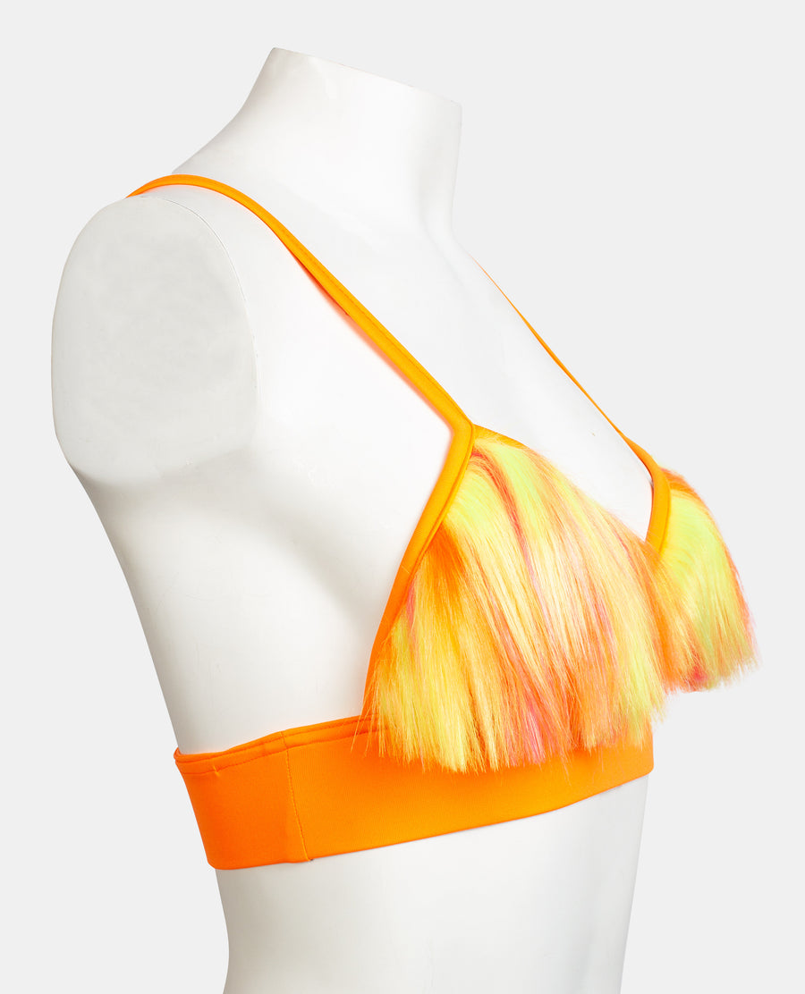 FUR BRALET by Cyberdog - Rave clothing, festival fashion & clubwear
