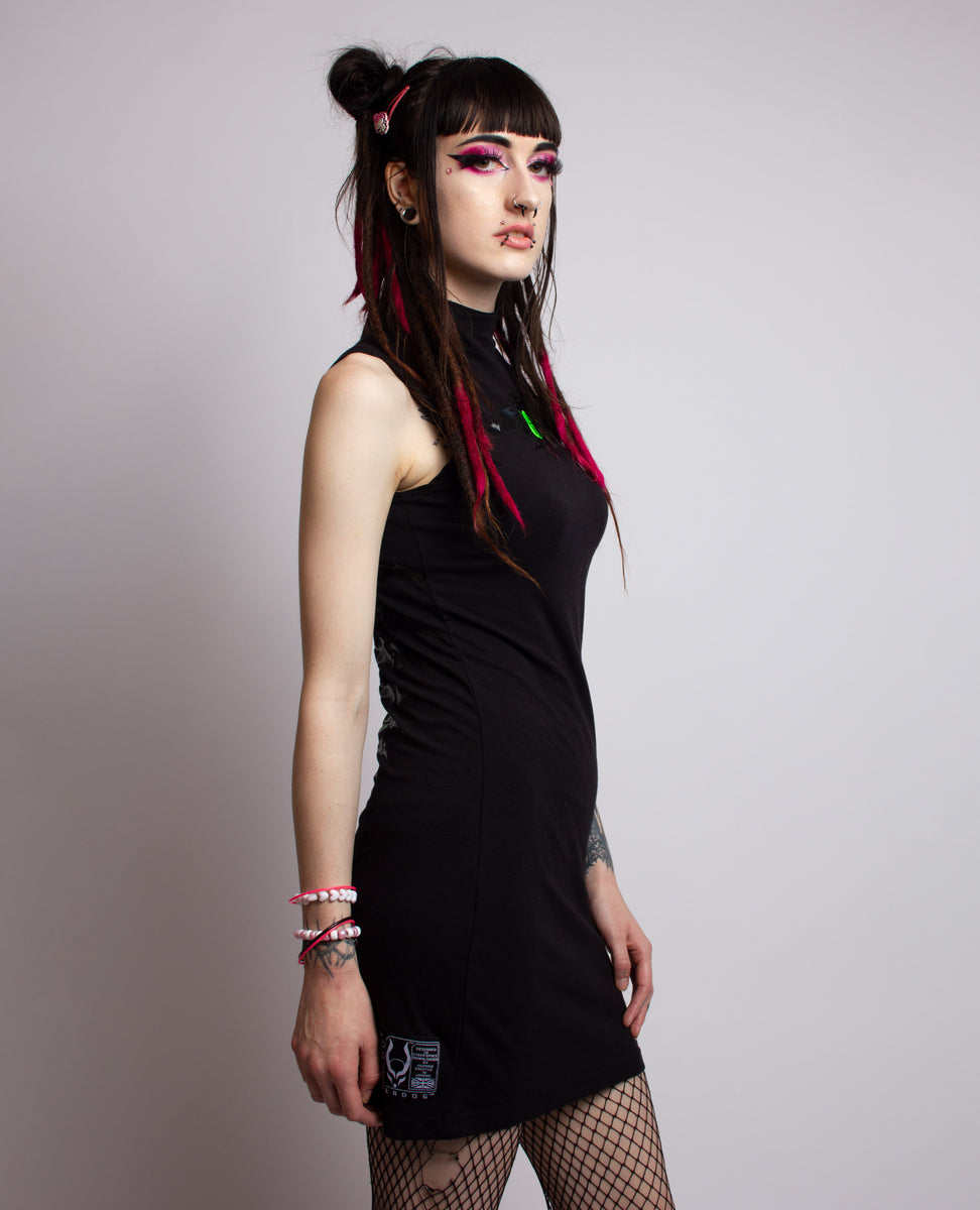 HI NECK DRESS GOTHIC EXO | Cyberdog London by Cyberdog - Rave clothing ...