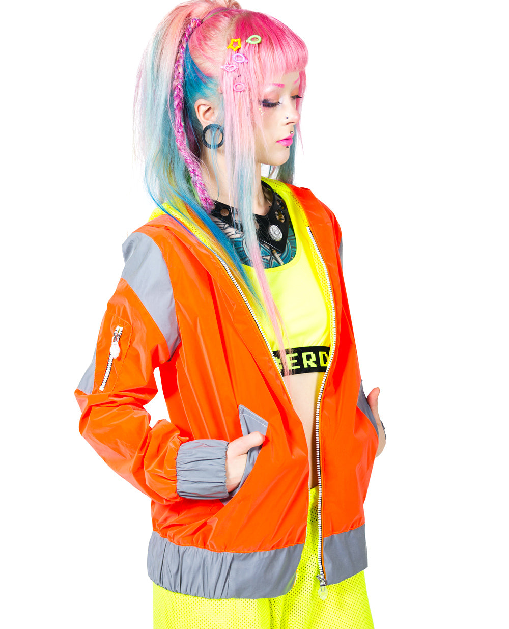 REFLECTIVE CLUB BOMBER JACKET – Cyberdog